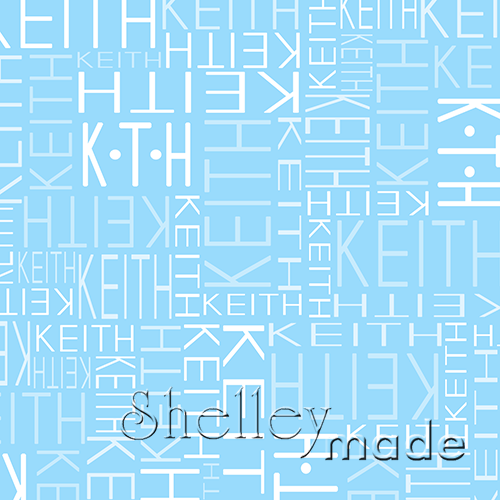 ShelleyMade Personalised Name Fabric Any Name Any Colour