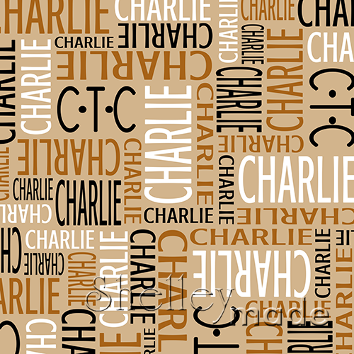 ShelleyMade Personalised Name Fabric Any Name Any Colour