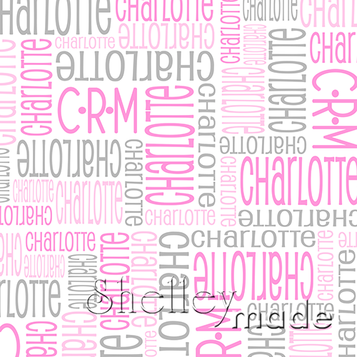 ShelleyMade Personalised Name Fabric Any Name Any Colour
