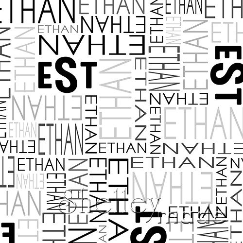 ShelleyMade Personalised Name Fabric Any Name Any Colour