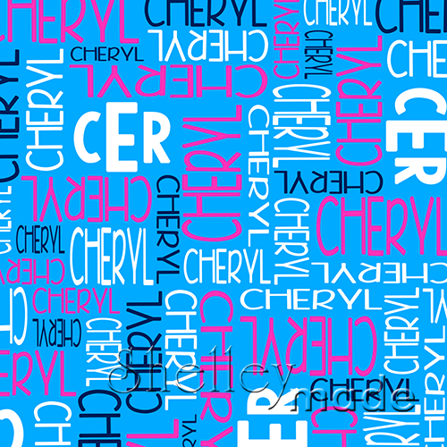 ShelleyMade Personalised Name Fabric Any Name Any Colour