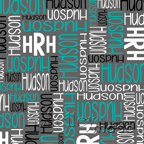 ShelleyMade Personalised Name Fabric Any Name Any Colour