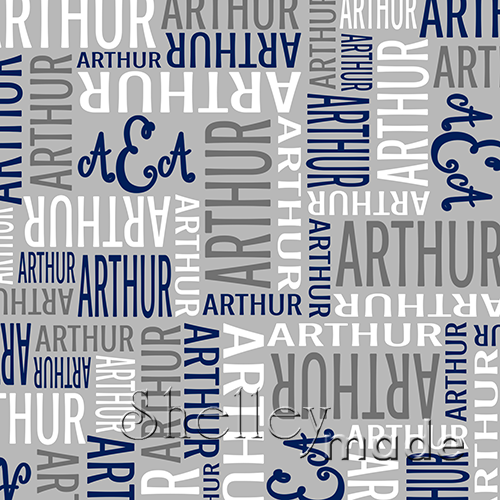 ShelleyMade Personalised Name Fabric Any Name Any Colour