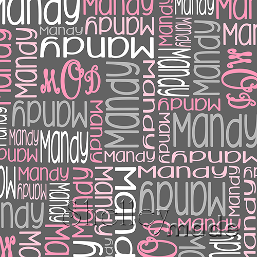 ShelleyMade Personalised Name Fabric Any Name Any Colour